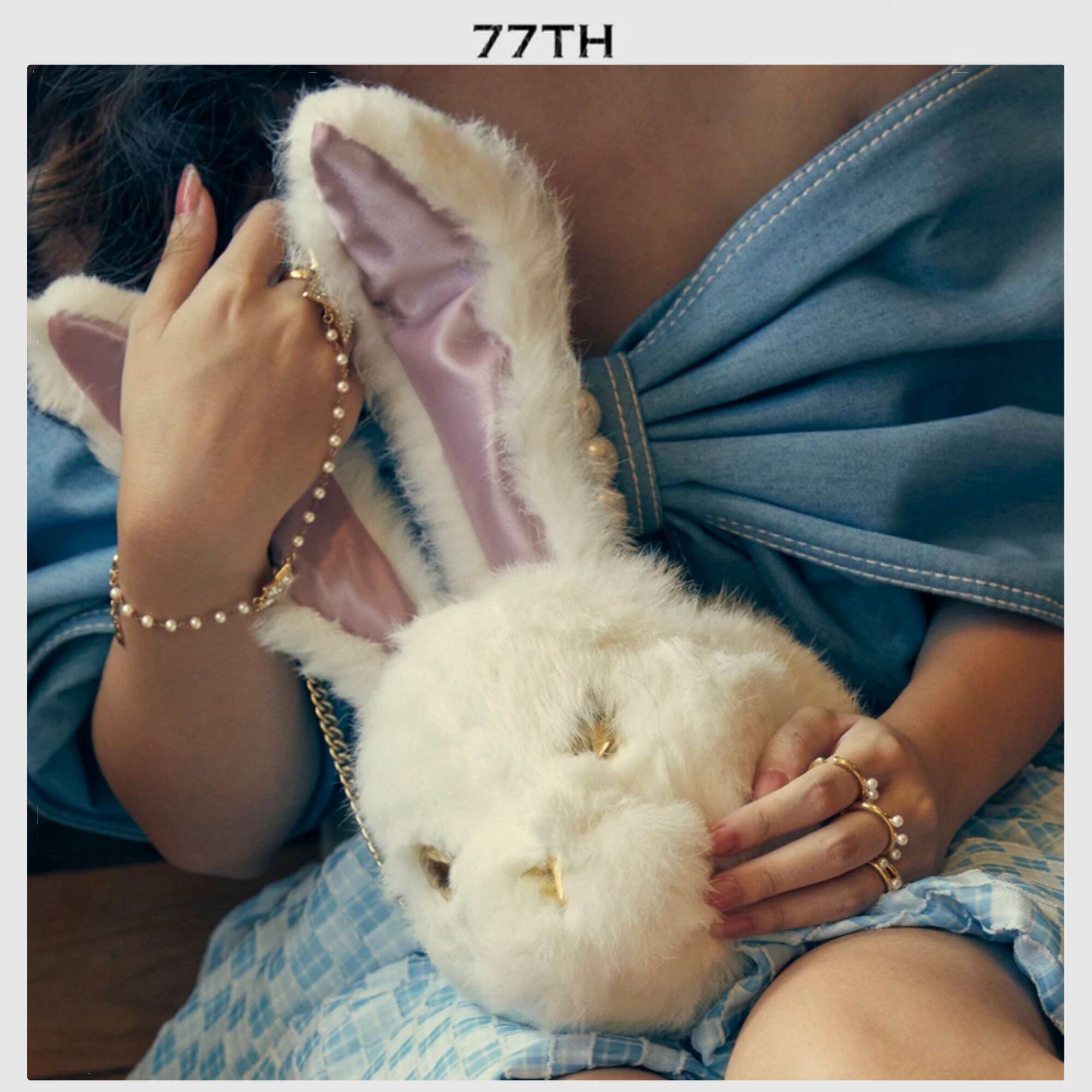 77th White rabbit shape cross body bag - 77th Jewelry - ThaiPick