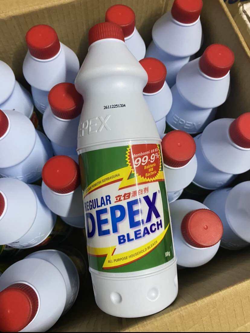 น้ำยา ซักผ้าขาว มาเล Depex สูตรเข้มข้น 500 ml. (1แถม1)แท้ น้ำยาขจัดคราบ ...