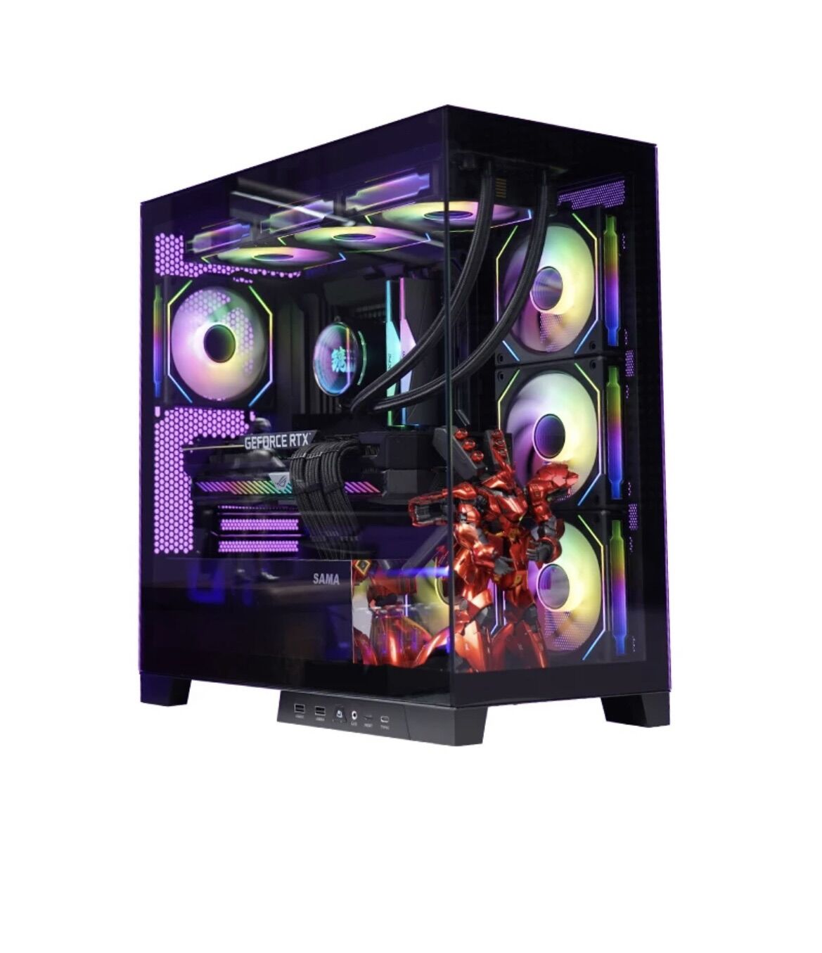 SAMA เคส MATX mini ขนาด 360 มม.เคส PC GAMEMER คูลเลอร์เหลวเคสเล่นเกม ...