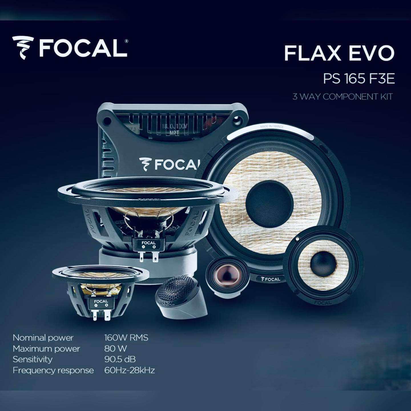 Focal FLAX EVO PS 165 F3E ลำโพงติดรถยนต์ 3way สินค้าใหม่ มีประกัน 1ปี | Lazada.co.th