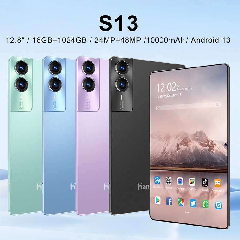 ซื้อ1แถม92025ใหม่ Sansumg S13 Tab 12.8 นิ้ว แท็บเล็ต ของแท้ 4g5G แท็บเล ...