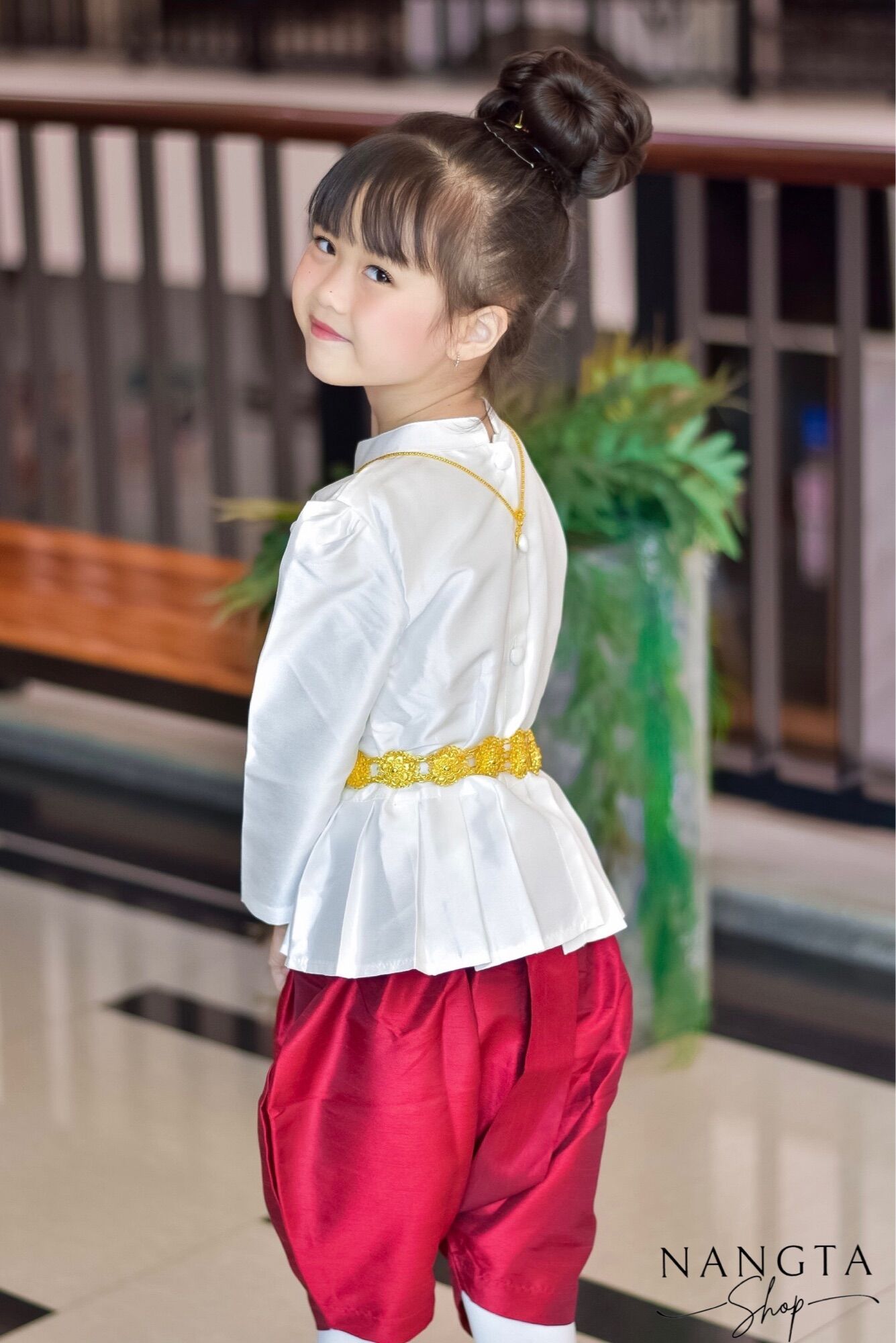 ชุดไทยเด็กผู้หญิง รุ่นแพนเค้ก แถมสร้อยคอ - Nangta Shop นังตา ชุดอาชีพ ...