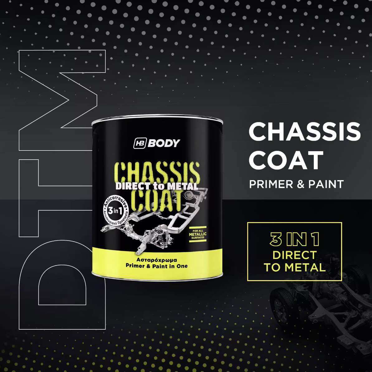 สีพ่นคัสซี สีกันสนิม CHASSIS COAT ใช้ได้ทั้งทา และพ่น ขนาด 1 ลิตร ...