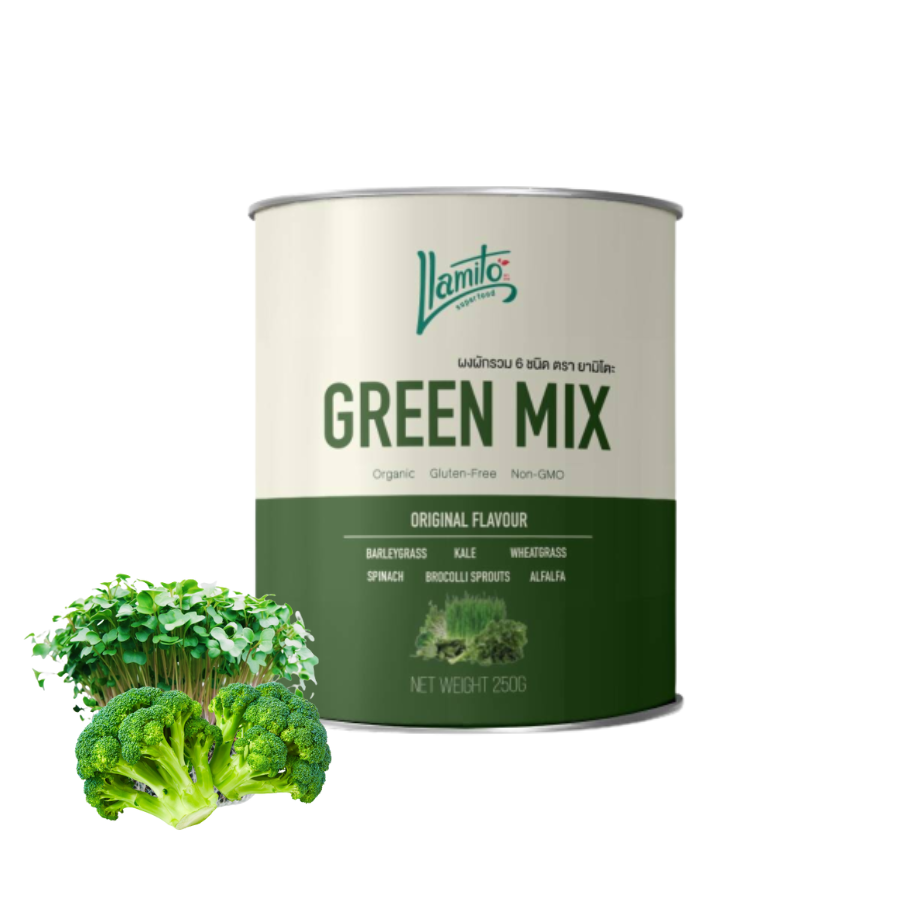 🎀Green Mix Powder Organic ผงผักรวม ออร์แกนิค เกรดพรีเมี่ยม ผงผักรวม 6 ...
