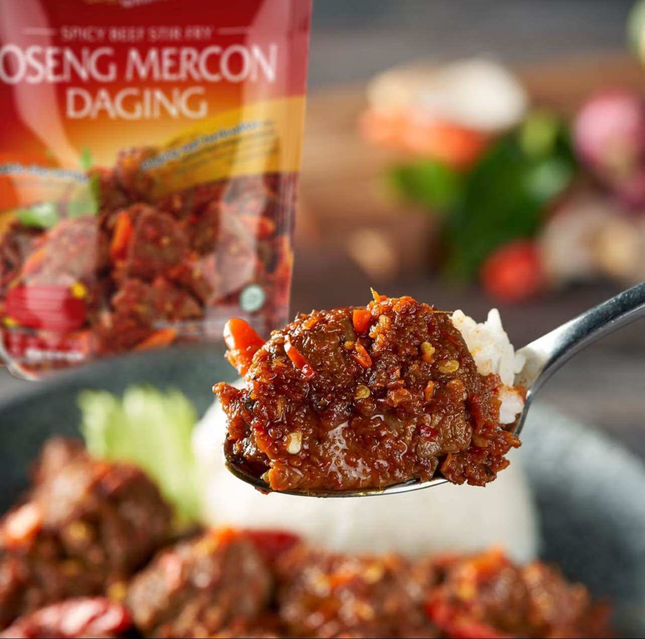 Indonesia Oseng Mercon Daging / Medium Spicy Beef Stir Fry 150 gram ...