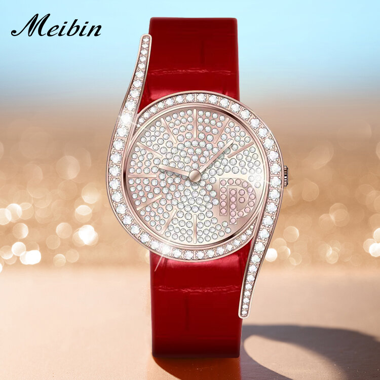 Meibin/ Meibin (พบกันครั้งแรก) dp006-นาฬิกาข้อมือควอตซ์สำหรับผู้หญิง ...