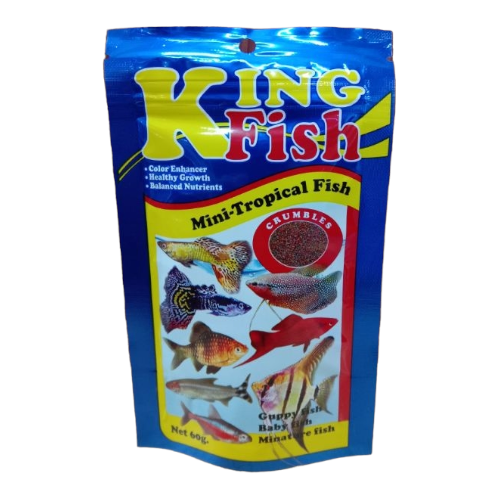 อาหารปลา คิงฟิช King Fish Mini Tropical สีน้ำเงิน สำหรับปลาสอด ปลา ...