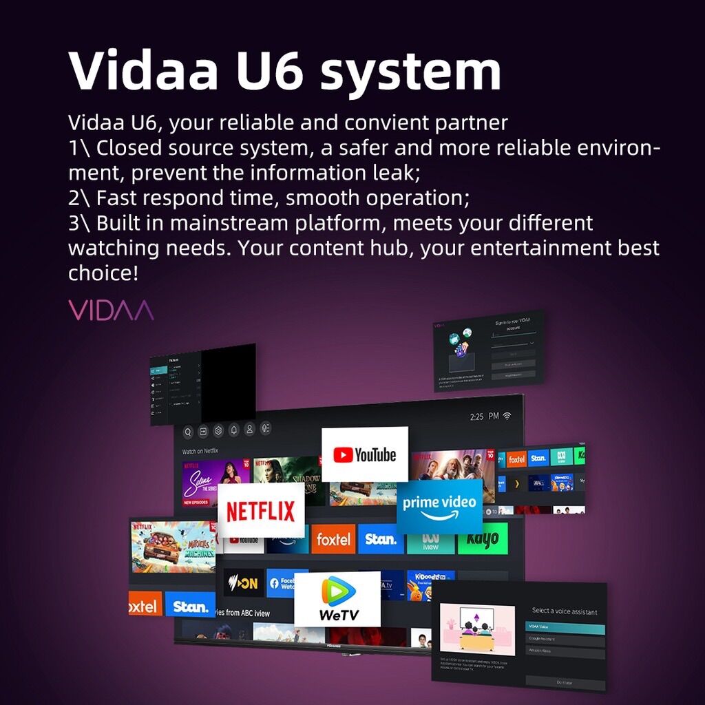 Hisense TV 85 นิ้ว 85EU7H 4K 120Hz ULED VIDAA U6 Quantum Dot Colour ...