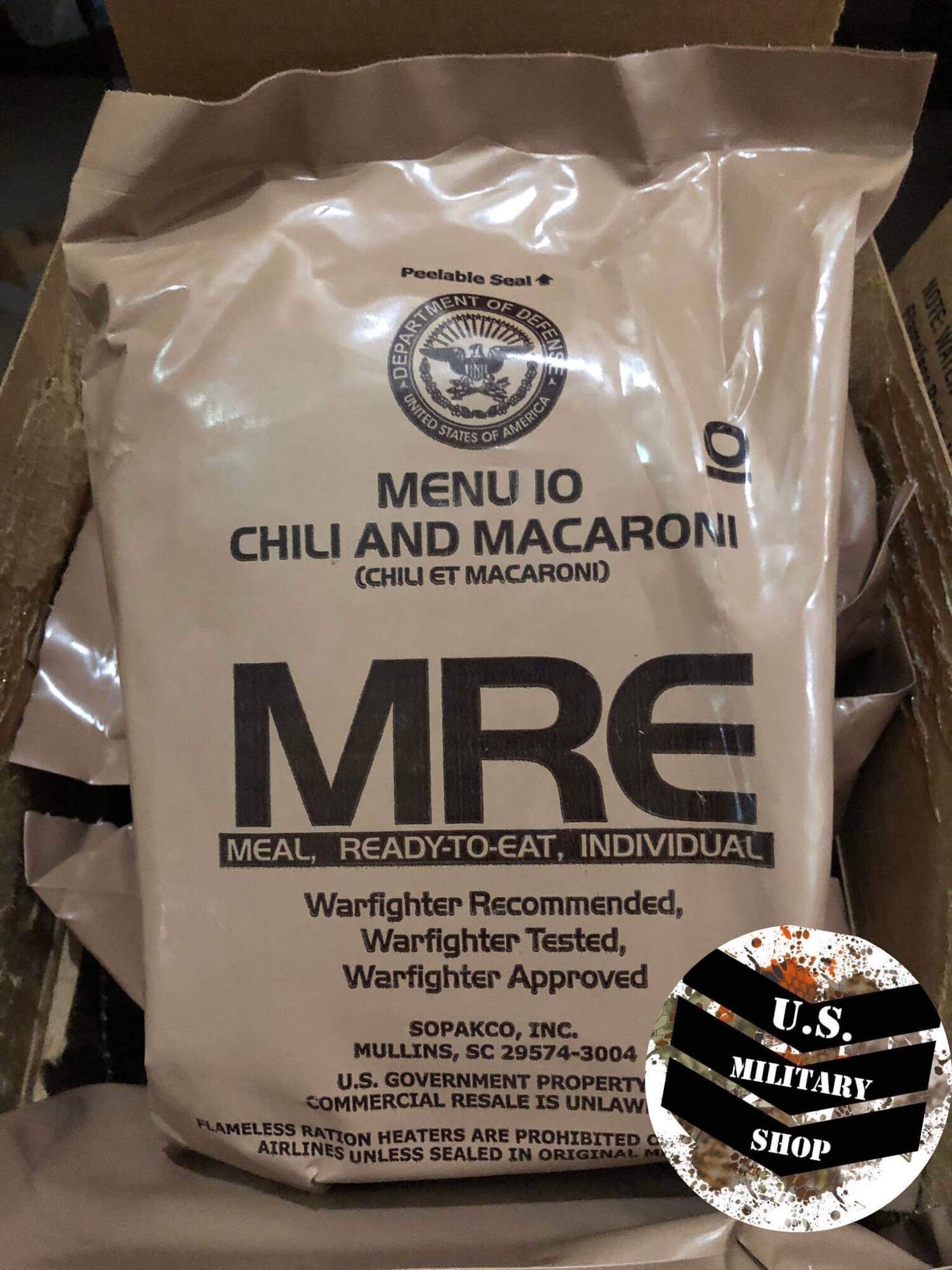 อาหารสำเร็จรูป อาหารพร้อมทาน MRE Menu 10 Chili and Macaroni | Lazada.co.th
