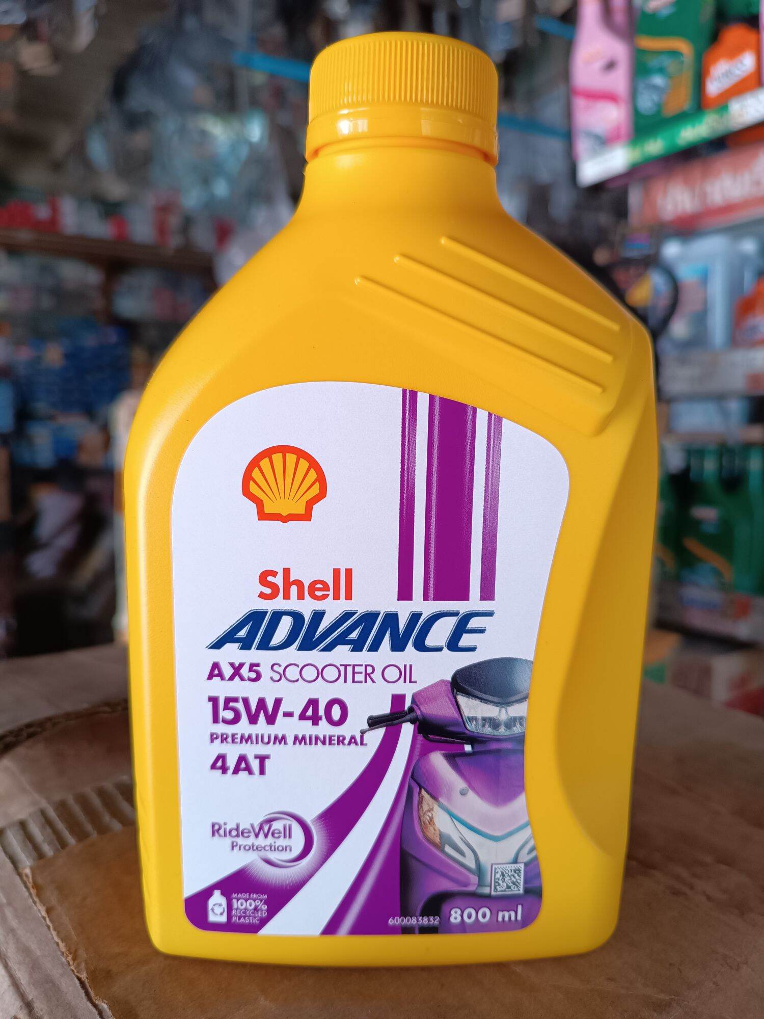 น้ำมันเครื่องShell Advance 4AT AX5 Scooter oil 15w-40 PREMIUM MINERAL ...
