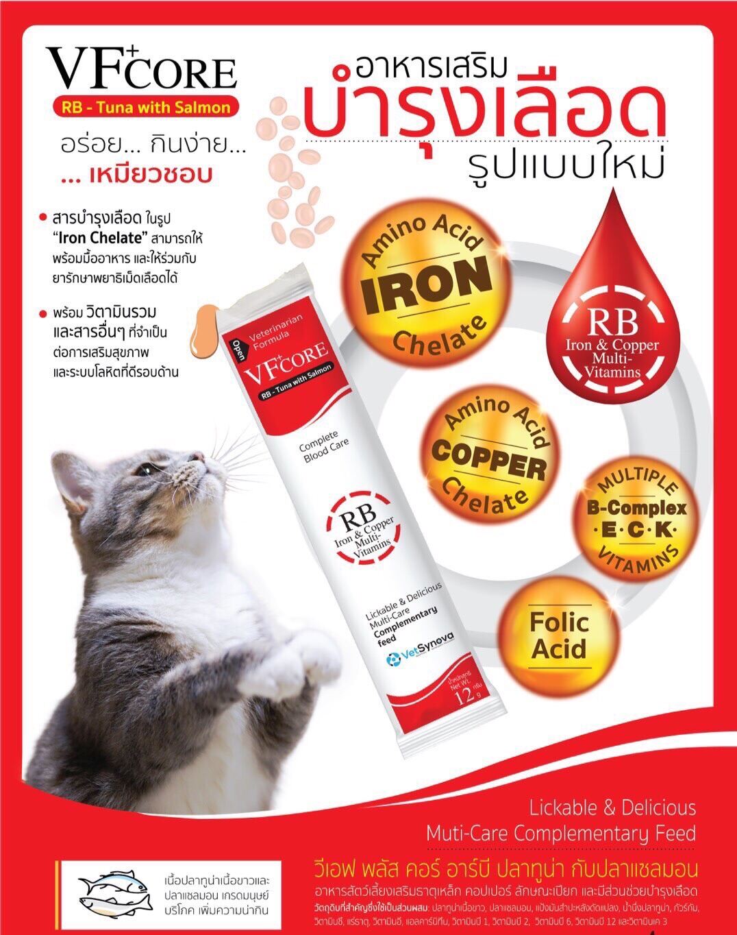 VF+core RB ขนมแมวเลีย อาหารเสริมบำรุงเลือด | Lazada.co.th