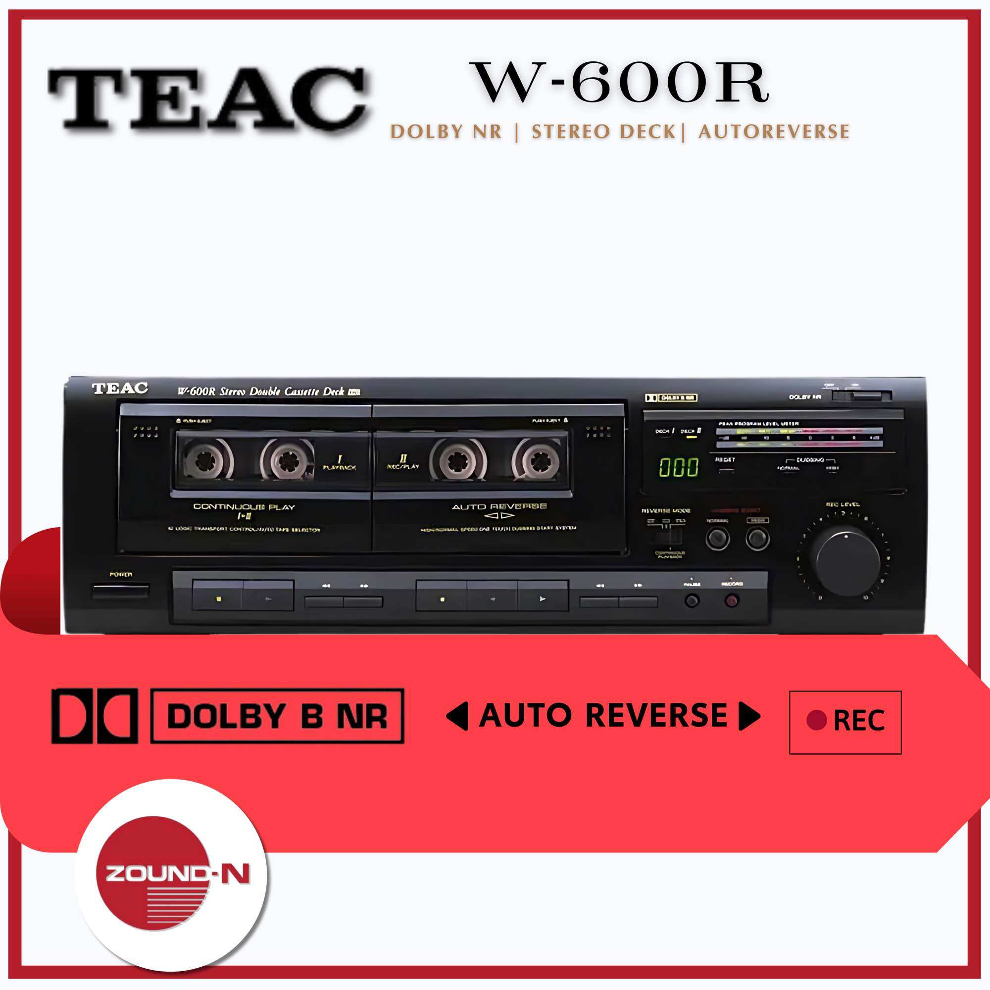 TEAC W-600R เครื่องเล่นเทป ออริจินัล ของใหม่ไฟ 220V | Lazada.co.th