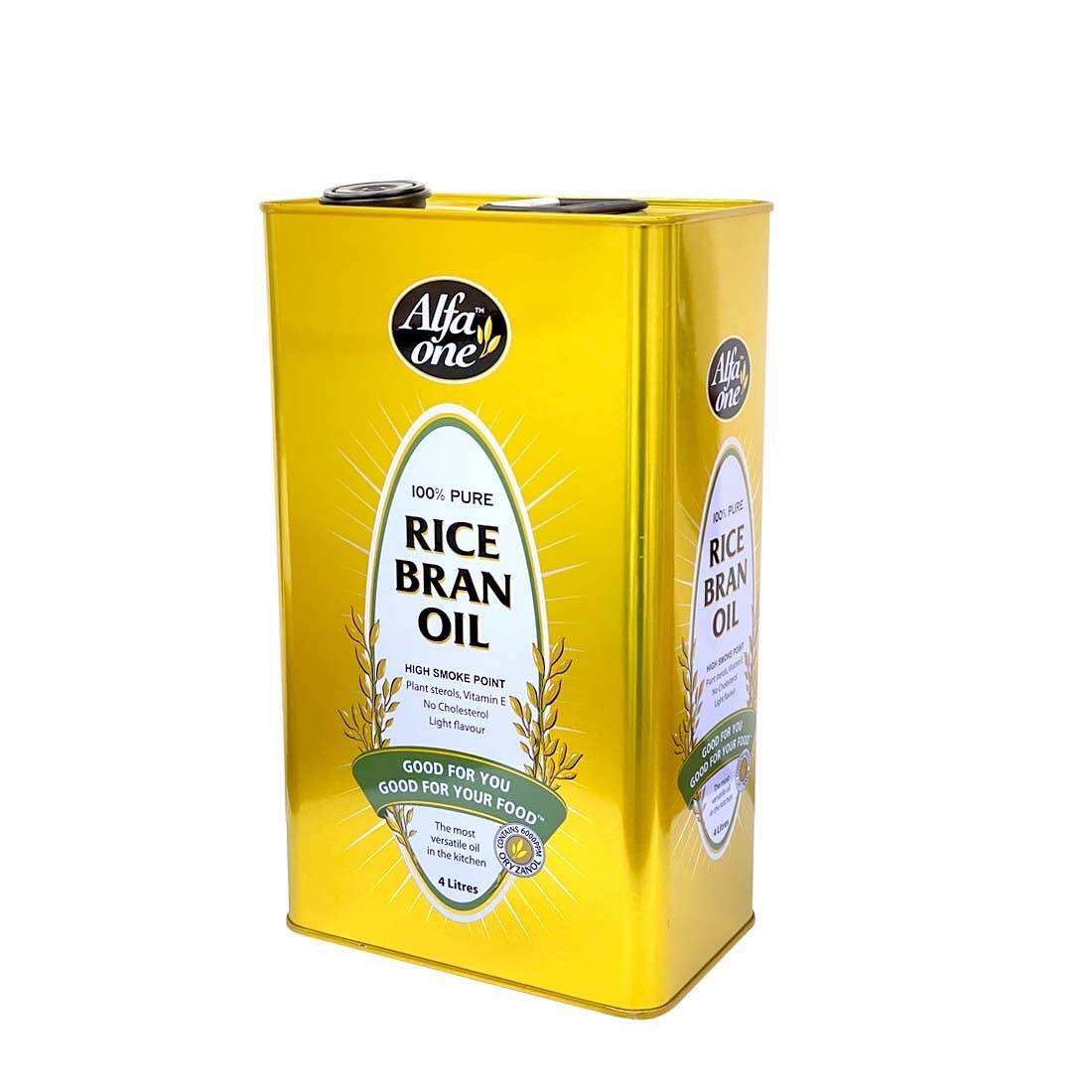 น้ำมันรำข้าว 100% ตรา อัลฟ่า วัน PURE ALFA ONE RICE BRAN OIL ขนาด 4 ...