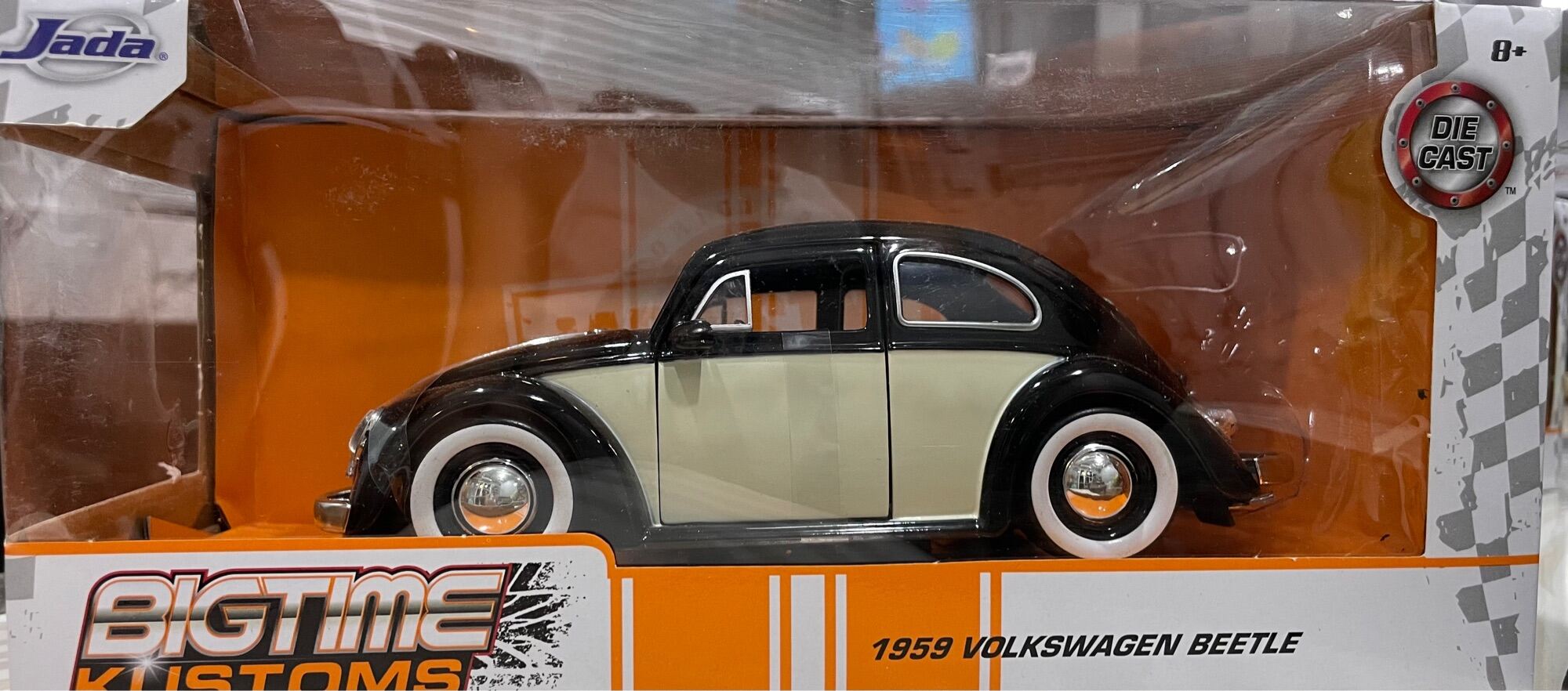Jada 1959 Volkswagen Beetle - Black/Cream 1:24 scale Bigtime Kustoms ...