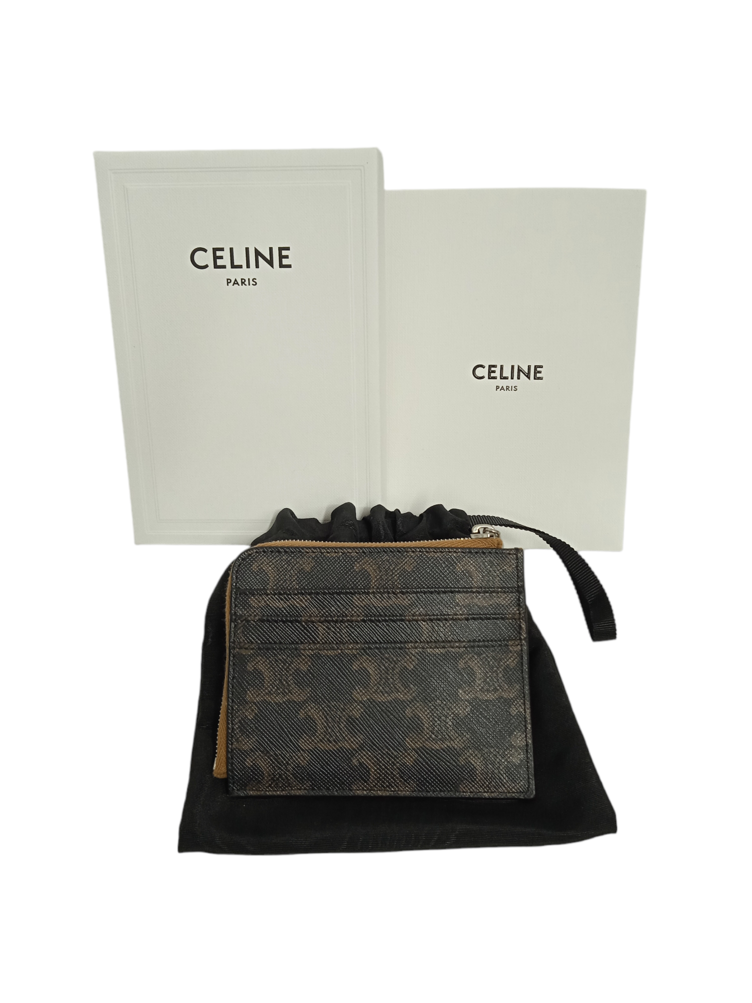 USED CELINE ZIPPED CARD HOLDER BROWNBLACK - บริษัท เทรเชอร์ แฟคทอรี่ ...