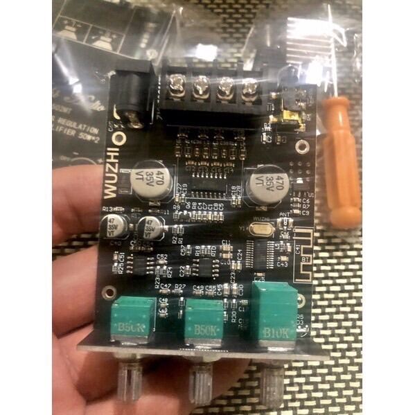 แอมป์จิ๋วzk-502mt ไม่มีapp.แท้ดำด้านกล่องน้ำตาลอุปกรณ์ครบBT-WUZHI ลำโพงบลูทูธdiy 50x50วัตต์ - a ...