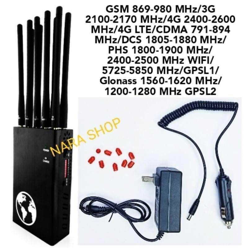 เครื่องสัญญาณ 10 ชนิด สัญญาณมือถือ GSM DCS PHS 3G 4G GPS WiFi Glonass Jammer Scrambler Device