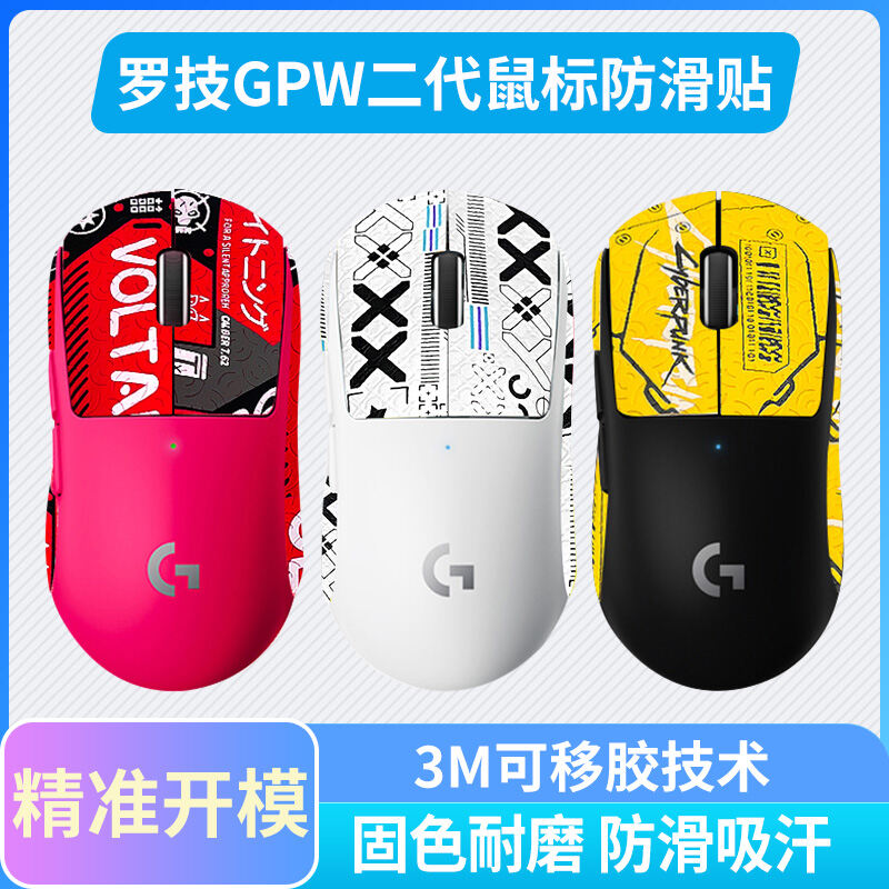 สติกเกอร์กันลื่นสำหรับเมาส์ Logitech gpw รุ่นที่สอง gpxs G Pro x สติกเกอร์ดูดซับเหงื่อด้านข้าง ...