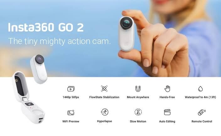 Insta360 Go 2 mini vlog action camera 32GB - ตลาดลานนาดิจิทัล - ThaiPick