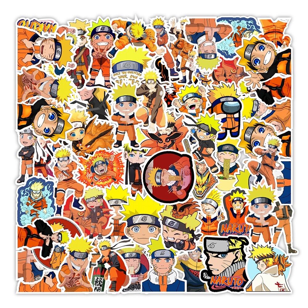 สติ๊กเกอร์ Naruto 210 นารูโตะ 50ชิ้น นินจา นินจาจอมคาถา คาคาชิ อิทาจิ ...