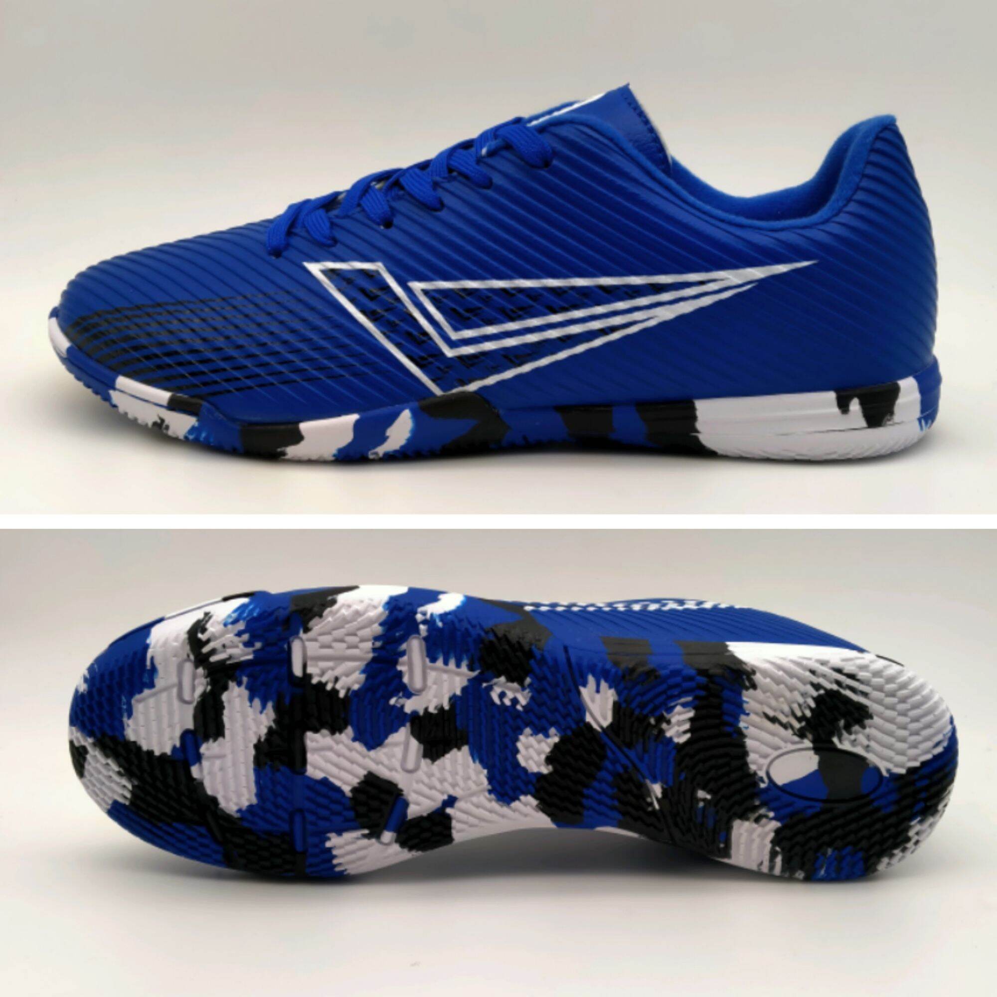 (WINGZลิขสิทธิ์💯)ไซส์ 33-45 รองเท้าฟุตซอล หนังอัดลอน พื้นลายคาโม่ เดินด้ายเย็บหัว ไซส์เด็ก ...