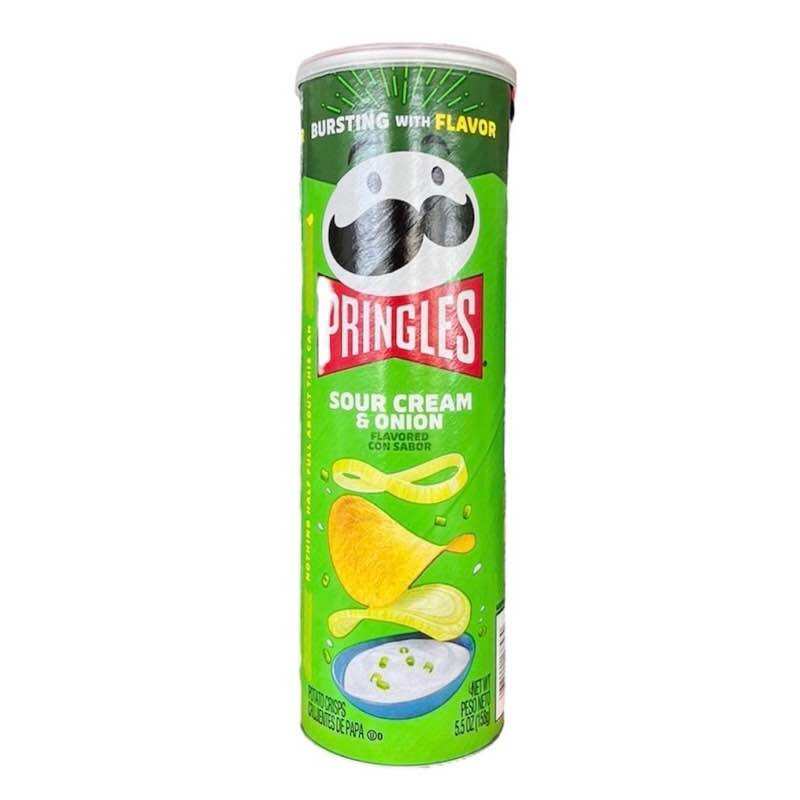 Pringles USA . (158 กรัม)พริงเกิ้ล มันฝรั่งทอดกรอบ รสซาวครีมและหัวหอม ...