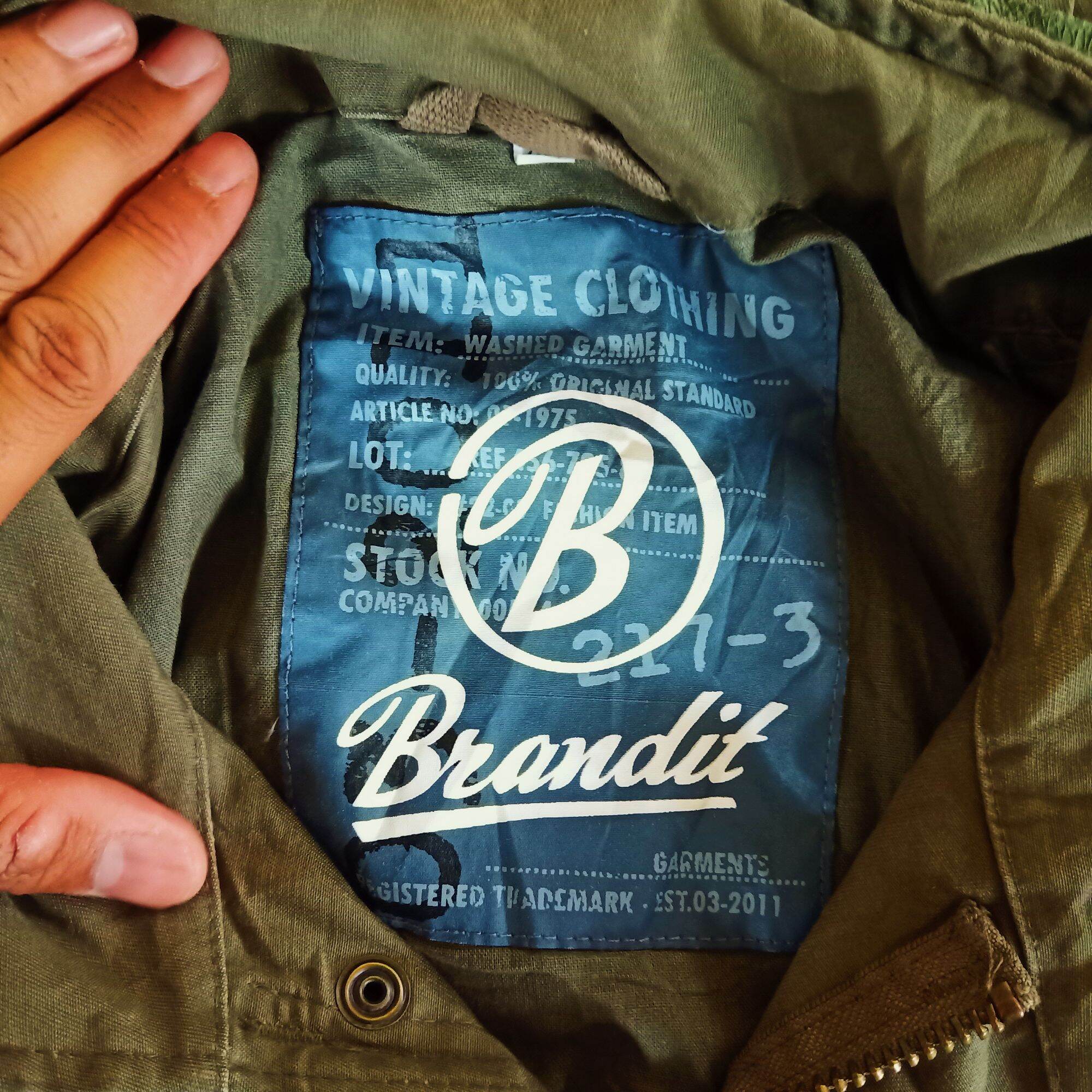 เสื้อทหาร M65 Brandit Military Jacket ???????? อก46 สภาพดีสวยมากสี ...