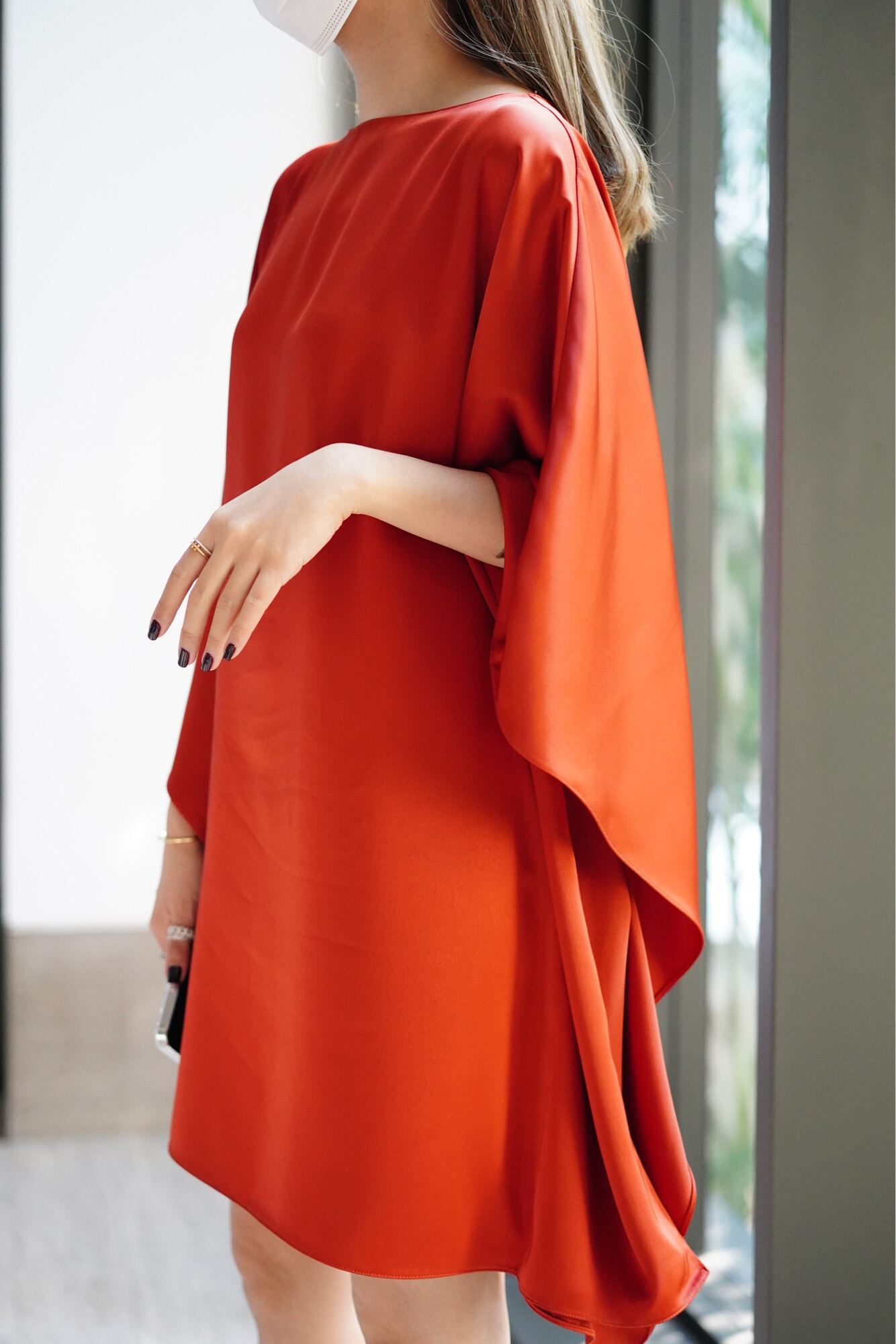 [Pre-Order 7 วัน] SLAY. - Monaco Silk Satin Dress - Brick เดรสผ้า ...