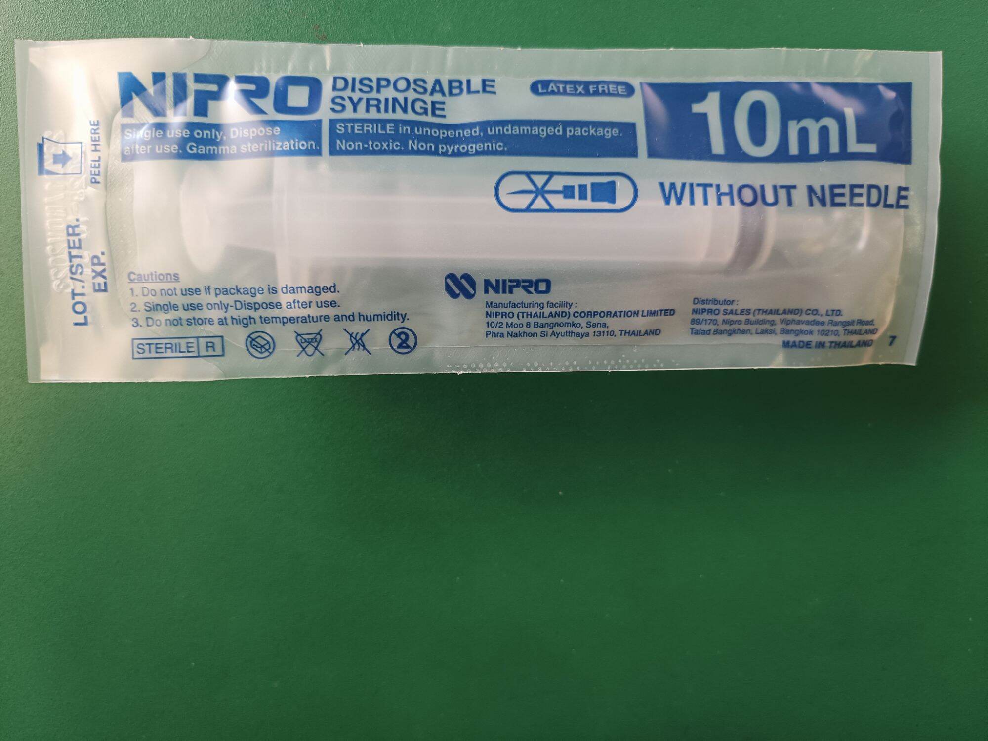 Nipro Syringe disposable 10 ml. without needle (luer slip) 1 pcs. | Lazada.co.th