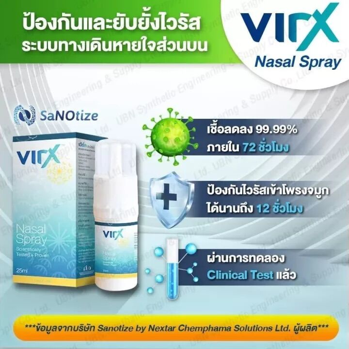 VirX Nasal Spray หมดอายุ 06/2023 จัดส่งฟรี!!! | Lazada.co.th