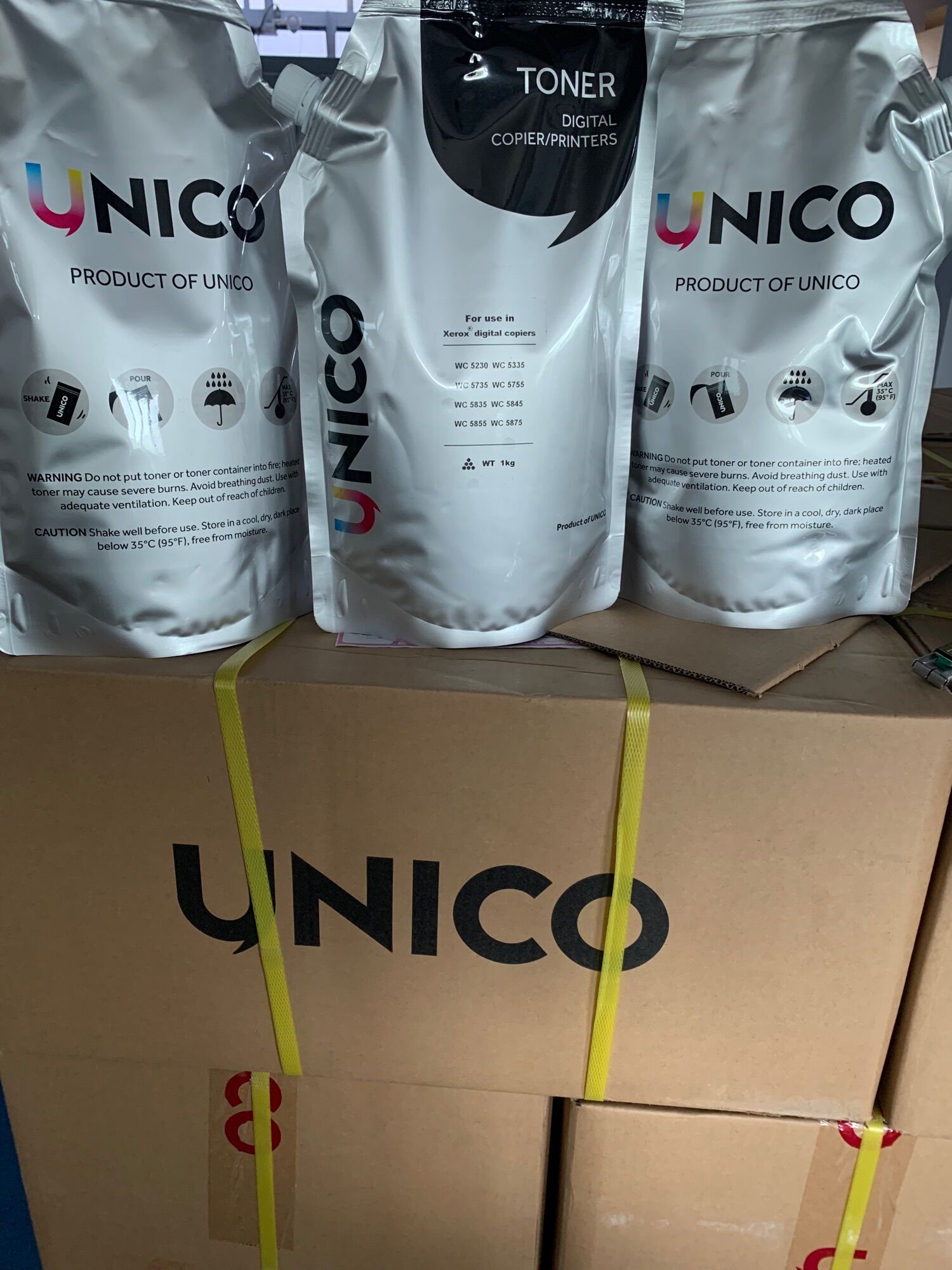 ผงหมึกขาวดำ Toner UNICO for Xerox 1kg 236/286/20xx/30xx/40xx/50xx/52xx ...