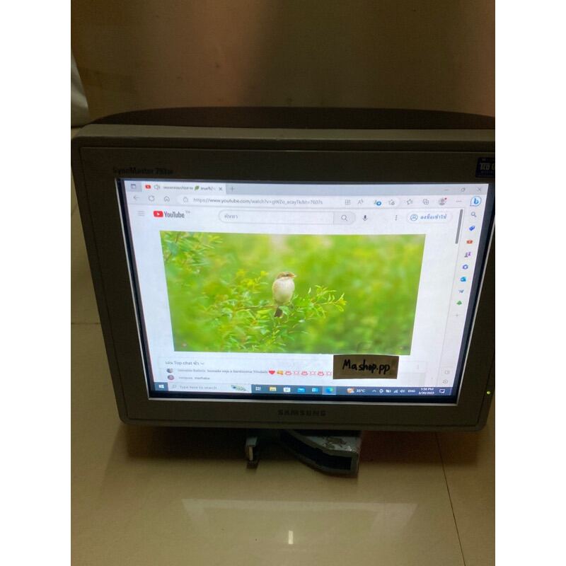 จอแก้ว SAMSUNG SyncMaster 793df 17” สีดำ** ขาดฐาน* มือสอง/จอนูน SAMSUNG ...