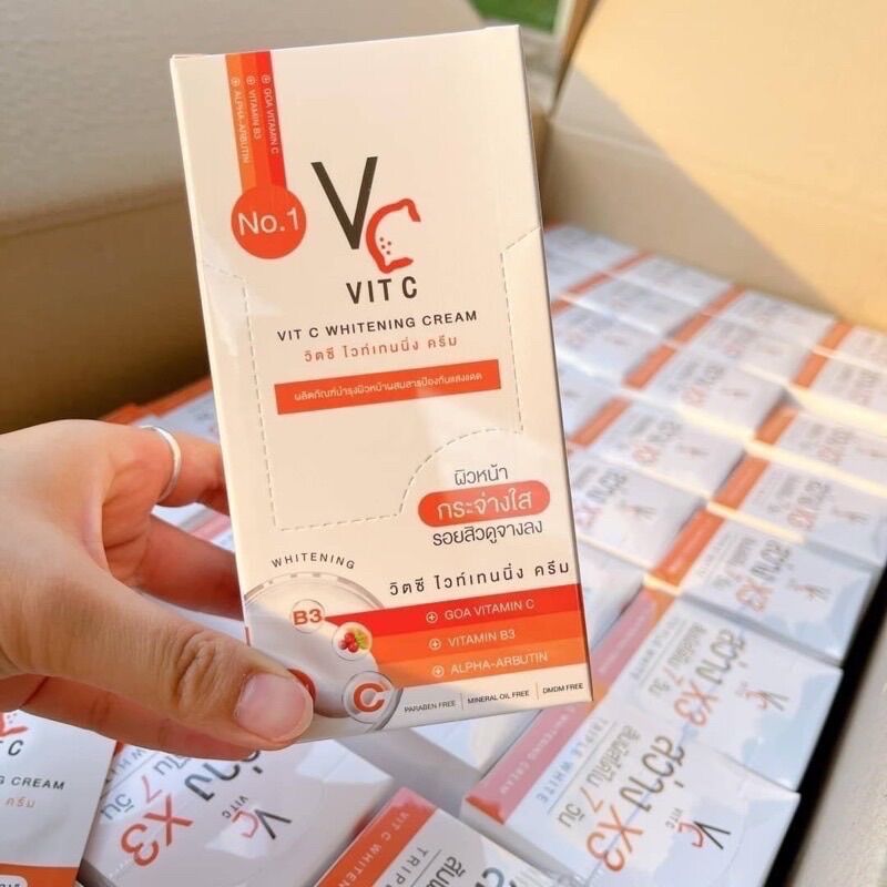 🔥แท้ 100% VC cream Vit C Whitening Cream รัชชา RATCHA วิตซี เซรั่มวิตามินซี น้องฉัตร Bio face ...