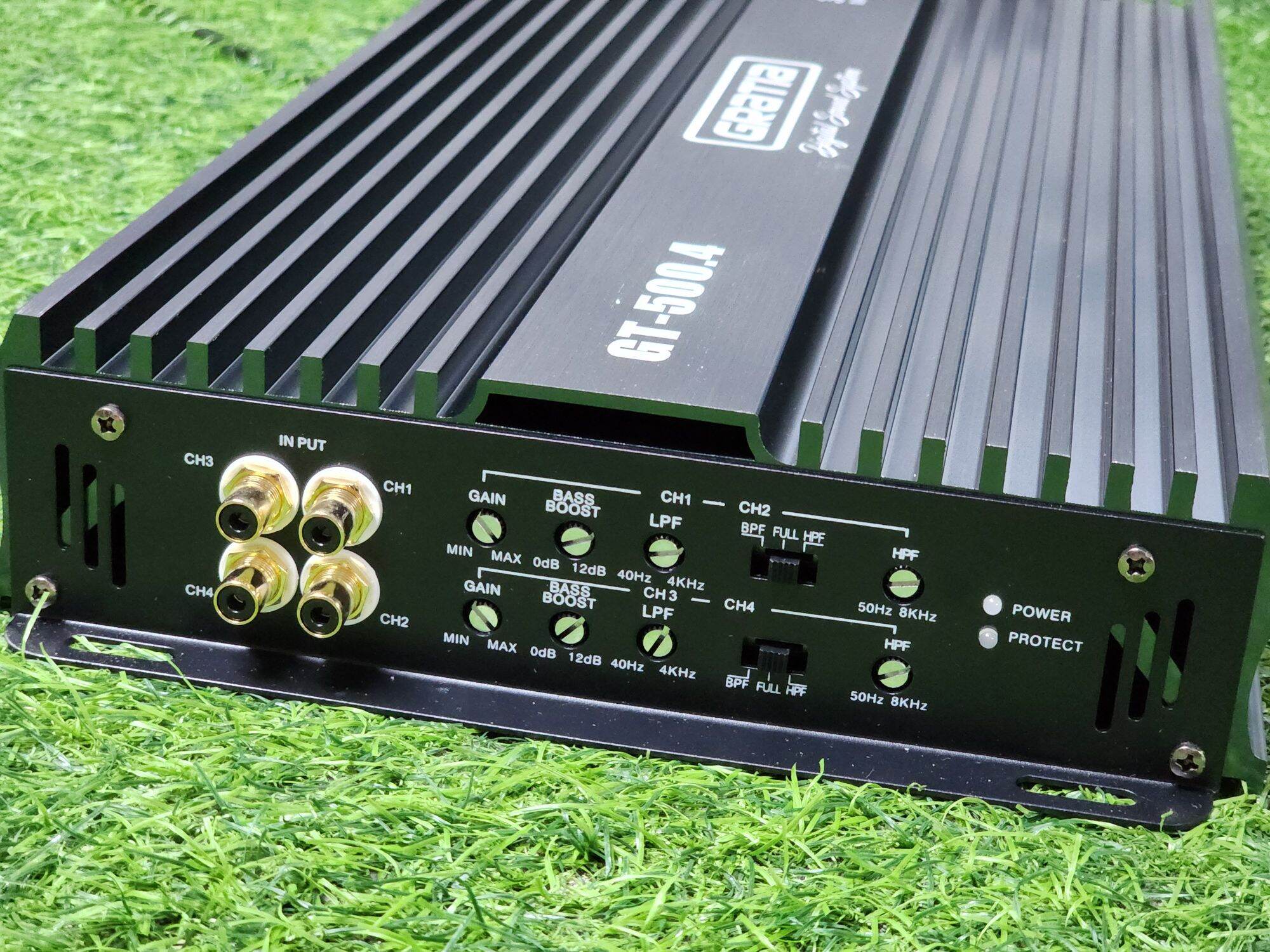 เพาเวอร์แอมป์ ขับกลาง แหลม GT-500.4 3500w Gratia เพาเวอร์แอมป์ AB 4ch เครื่องขยายเสียงรถยนต์ ...