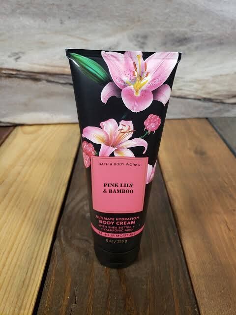 Bath And Body Works Pink Lily And Bamboo Body Cream 226g ของแท้ Th