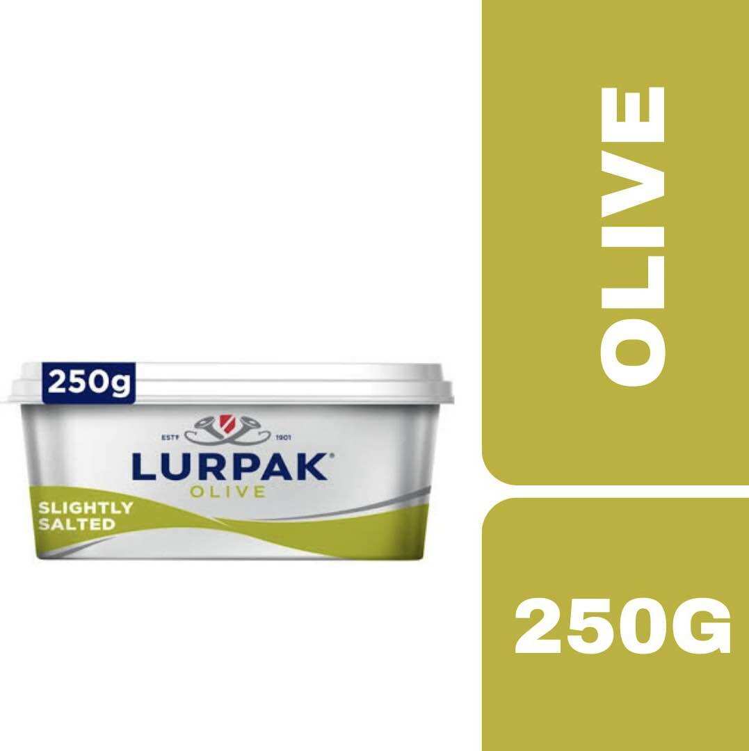 Lurpak spreadable with olive 250g++ เลอพักเนยสเปรดเดเบิลผสมมะกอก ...