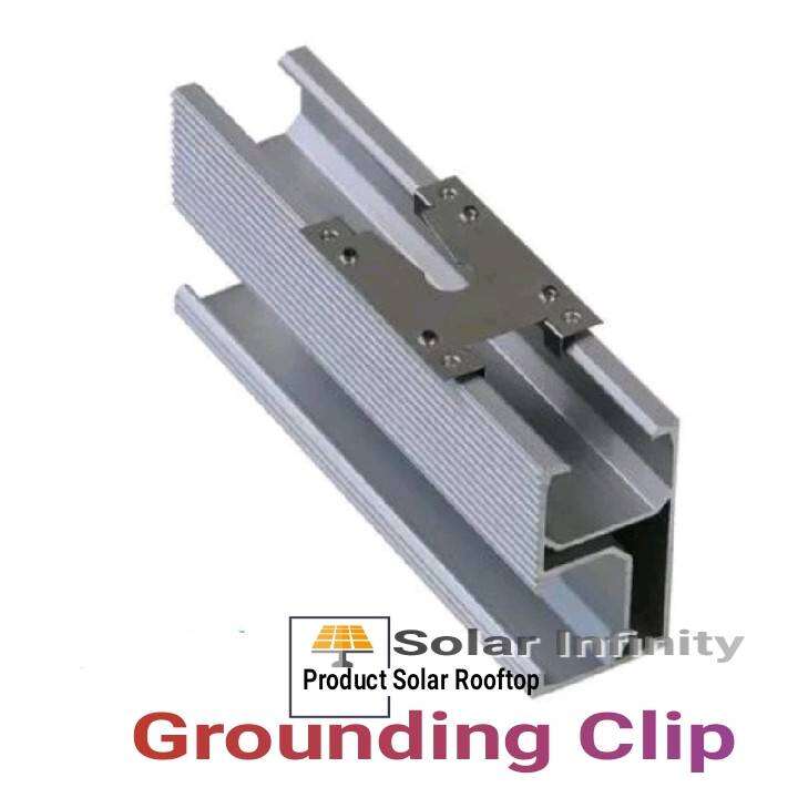 GROUNDING CLIP ( แพ็ค10-20ชิ้น ) อุปกรณ์ SOLAR CELL แผ่นกราวน์สแตนเลส ...
