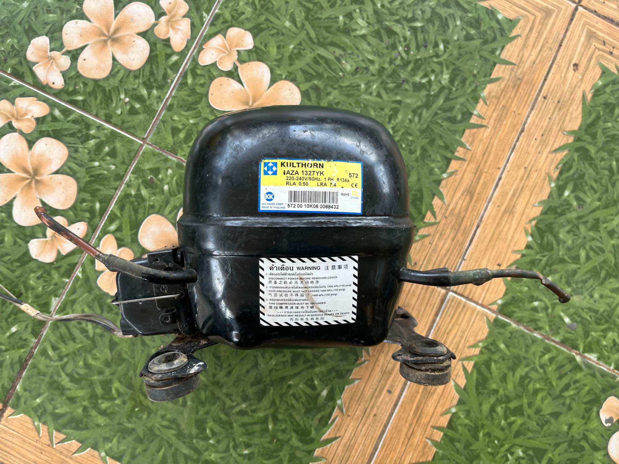 คอมเพรสเซอร์ตู้เย็น Mitsubishi ประตูเดียวน้ำยาR134a คอมทำงานปกติมือสอง ...