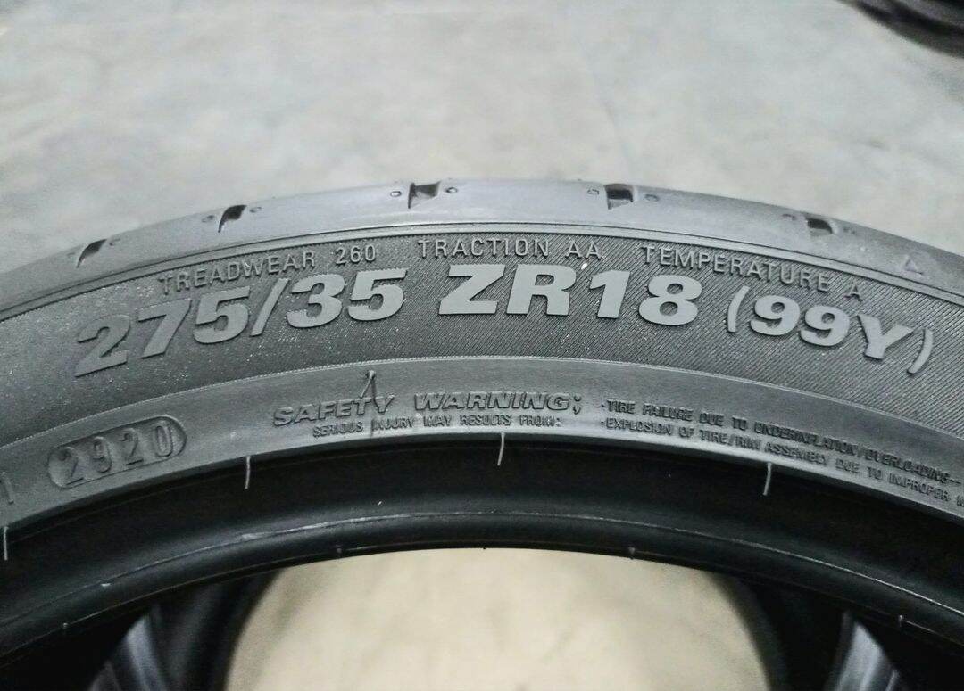 มี 2 เส้นค่ะ ยางใหม่ค้างปี 27535R18 Kumho Ecsta PS91 ผลิตปี 2020 ประกัน ...