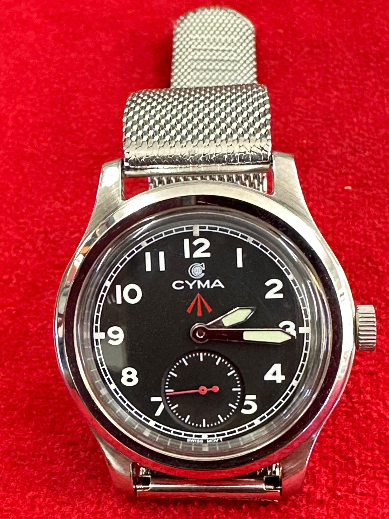 CYMA Quartz ตัวเรือนสแตนเลส นาฬิกาทหาร นาฬิกาผู้ชาย มือสองของแท้ ...