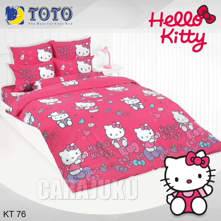 TOTO ชุดผ้าปูที่นอน (ไม่รวมผ้านวม) 3.5ฟุต 5ฟุต 6ฟุต คิตตี้ Hello Kitty ...