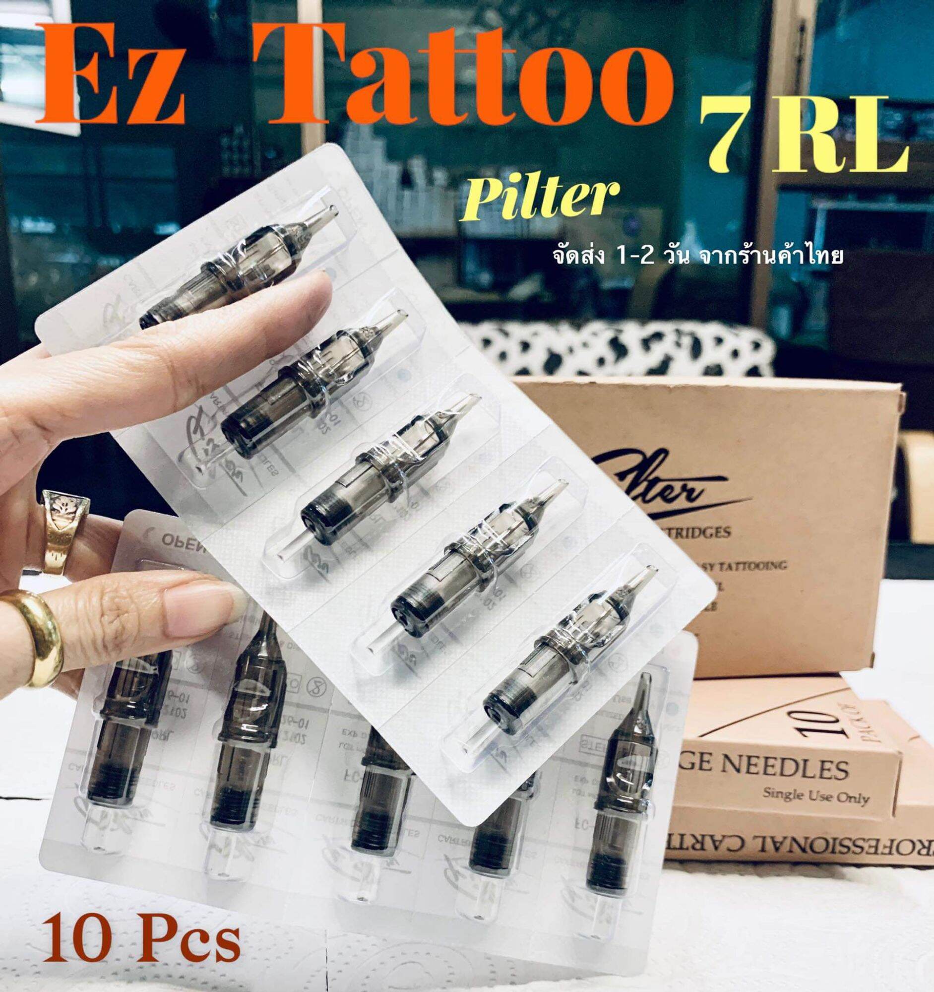 7RL เข็มฮอกเดินเส้นชนิดกล่อง 10 ชิ้น แบรนด์ดัง นำเข้า U.S.A. - Tattoos ...