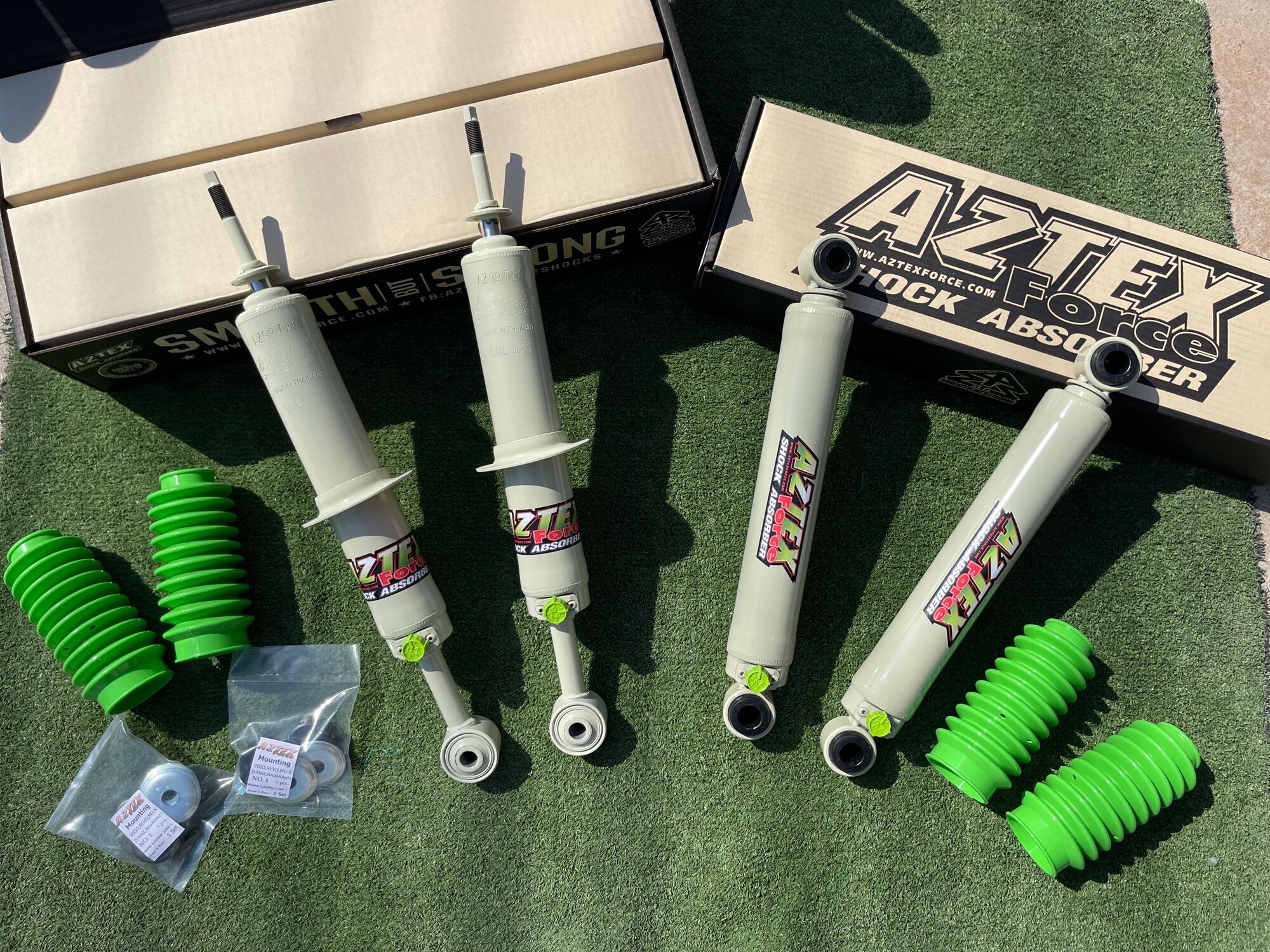 โช๊คAztex Force หน้า-หลัง 4ต้น สำหรับรถตัวสูง แกน16 ปรับ9 ️‍🔥แจ้งรุ่น ...
