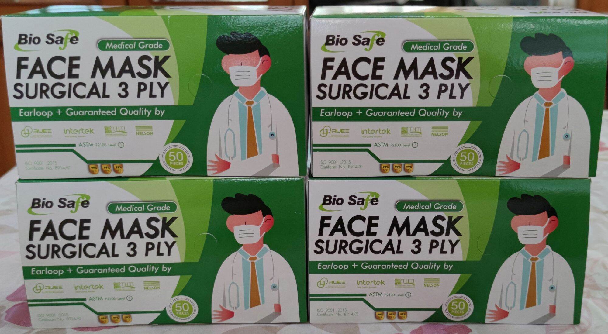 แมส หน้ากากอนามัย ไบโอเซฟ สีขาว Bio Safe 3D Face Mask Medical Grade ...