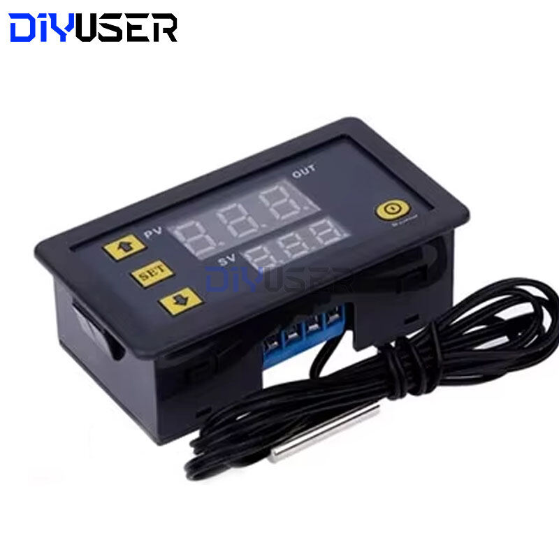 W3230เทอร์โมสตัทจอแสดงผล LED ตัวควบคุมอุณหภูมิดิจิตอล20A 12V 24V พร้อม ...