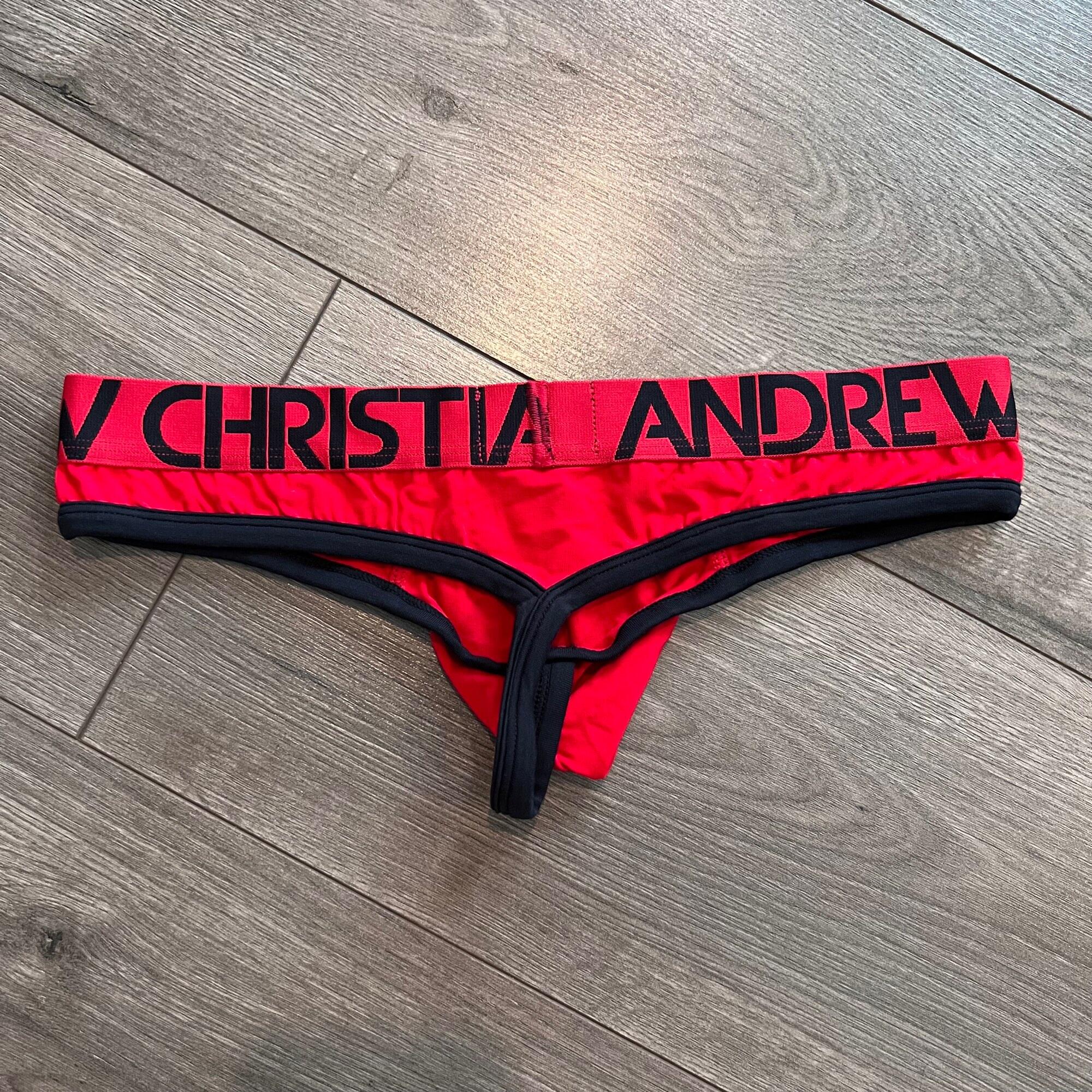 Andrew Christian Thong ไซส์ M (ผ้าเรย่อน) กางเกงในชาย sexy เป้าตุง เปิด ...