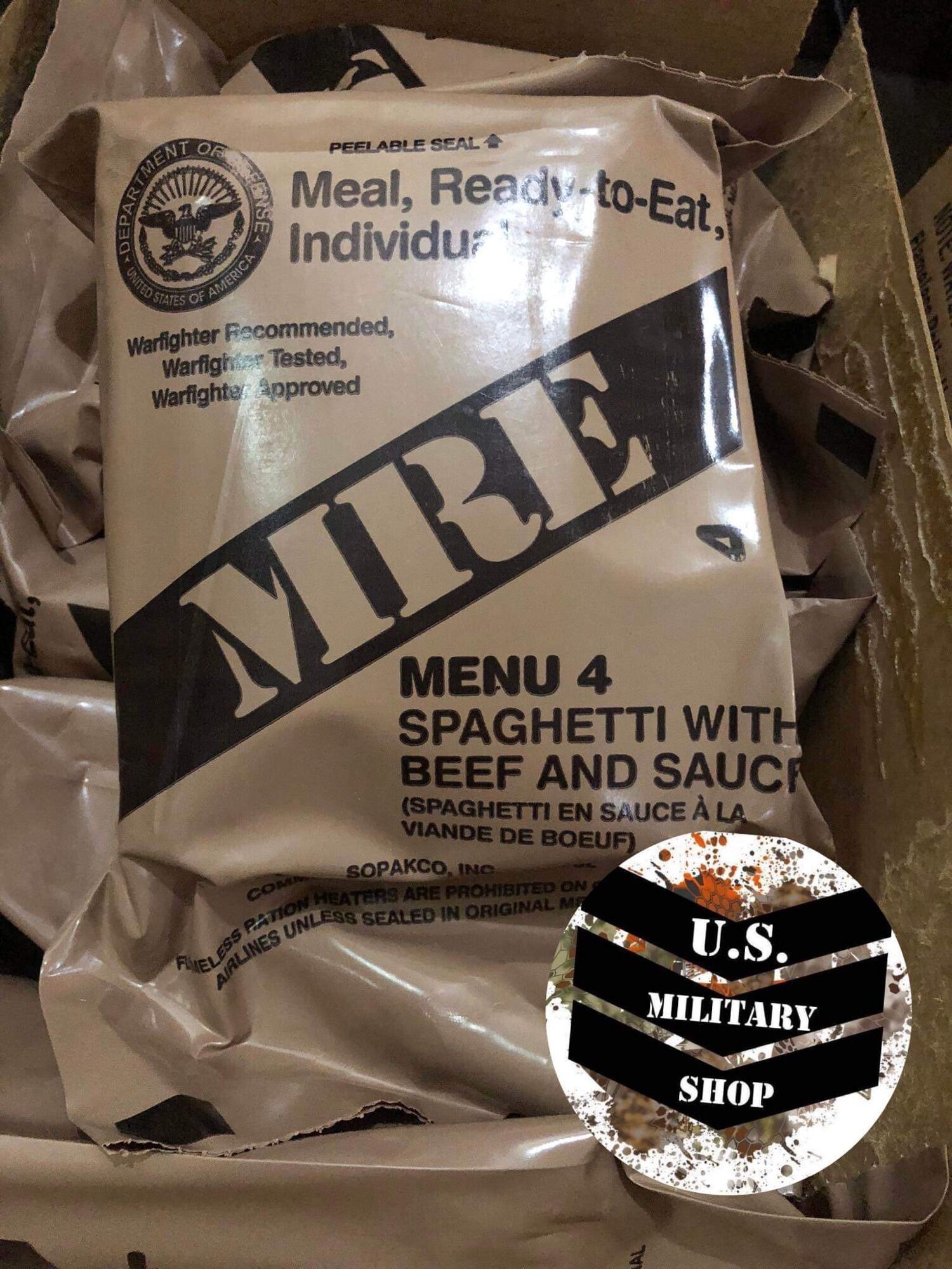 อาหารพร้อมทาน อาหารสำเร็จรูป MRE Menu 4 Spaghetti with Beef and Sauce | Lazada.co.th