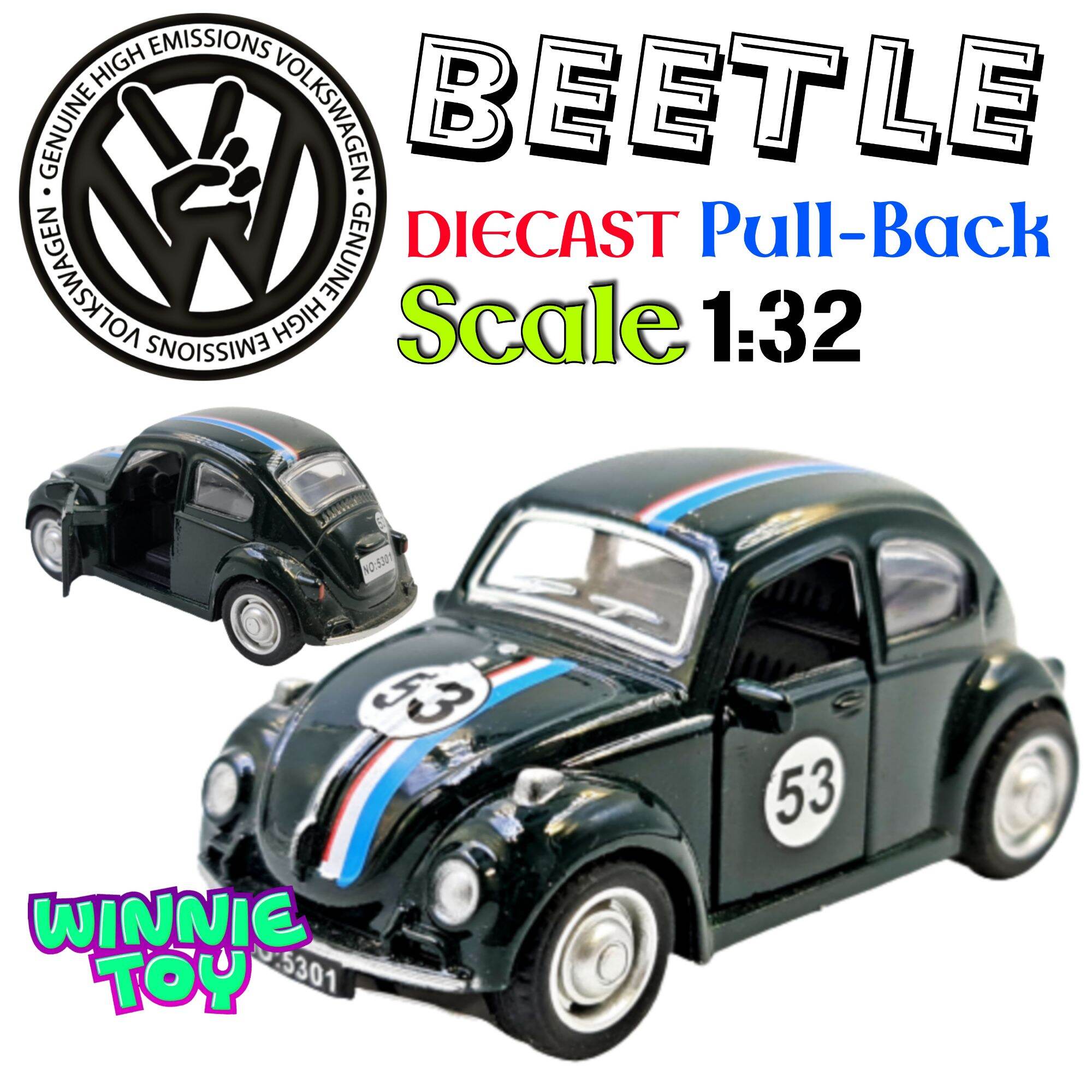 รถเหล็ก รถเต่า volkswagen beetle pull back scale 132 - วินนี่ ทอยส์ ...