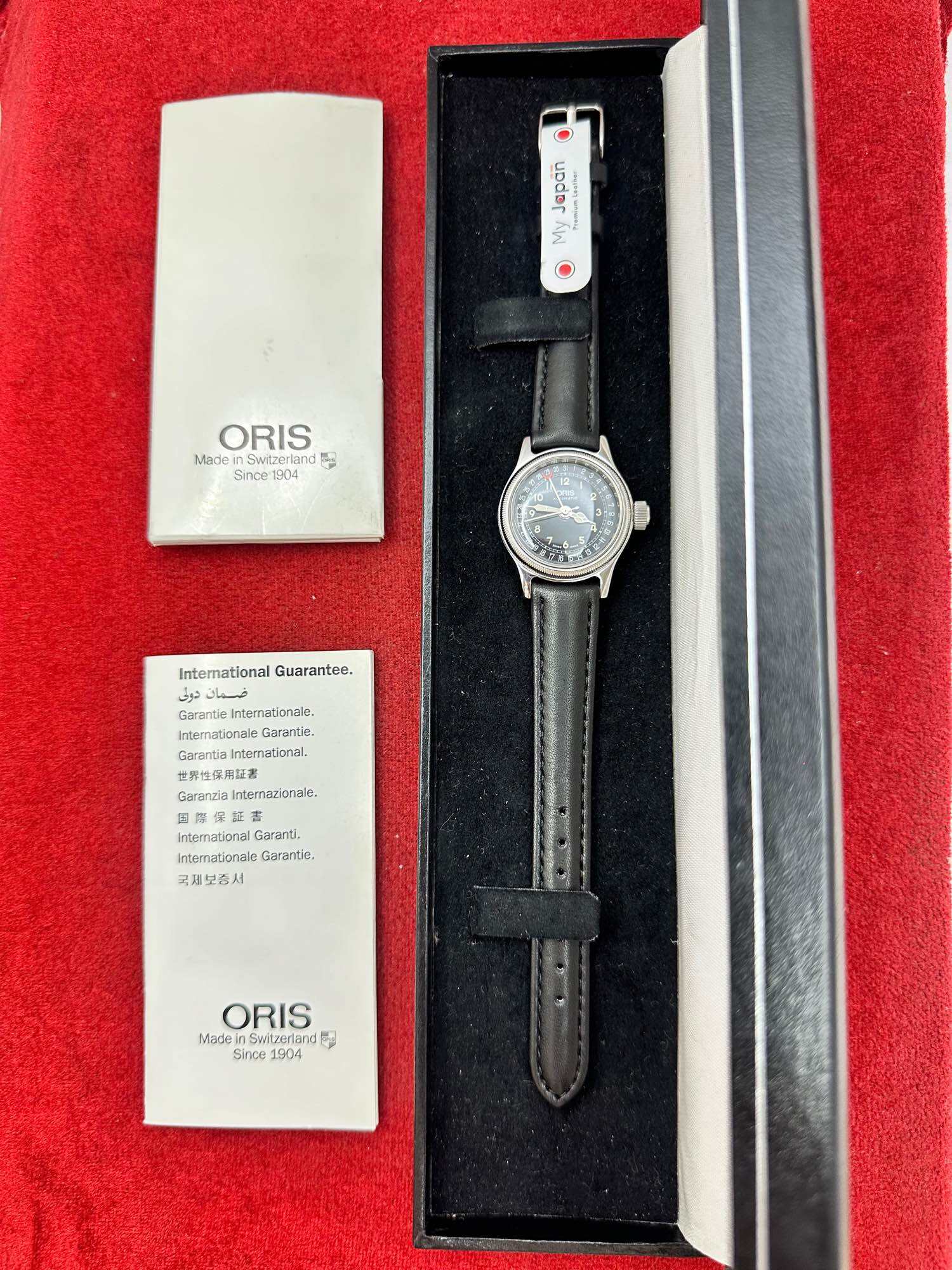 ORIS Automatic 17 Jewels สี่เข็ม เข็มชี้วันที่ก้ามปู ตัวเรือนสแตนเลส นาฬิกาผู้หญิง มือสองของแท้ ...