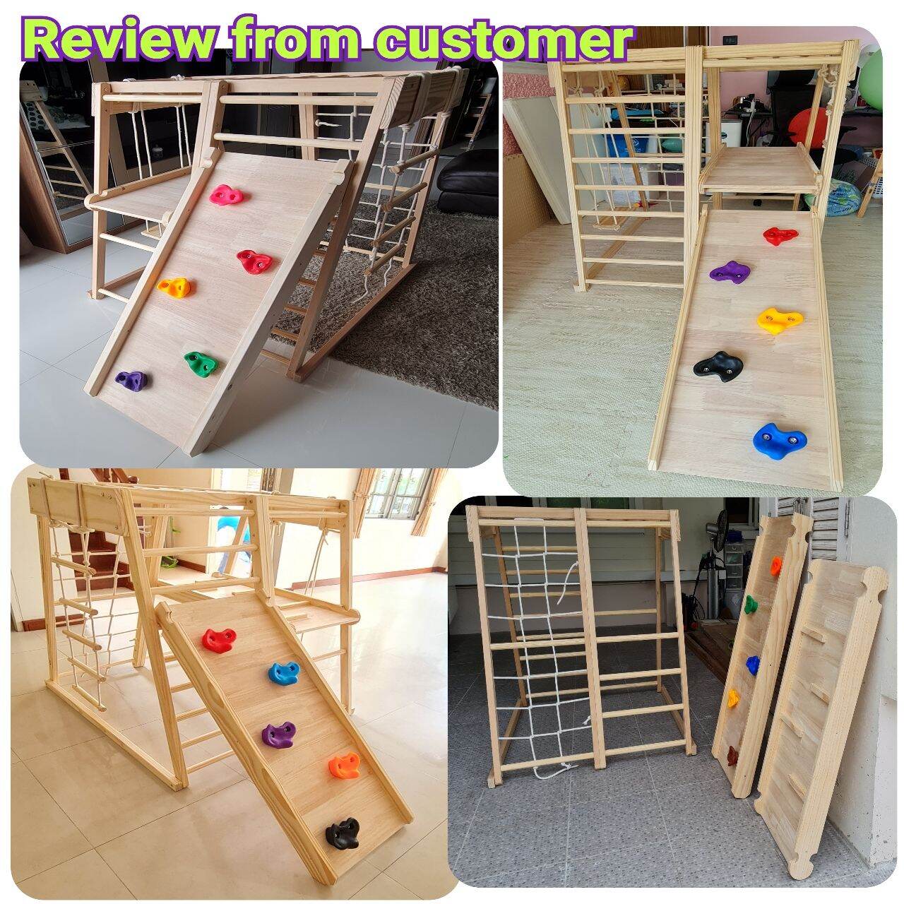 Jungle Gym Climbing Frame JG125M อุปกรณ์ปีนป่าย ชุดปีนป่าย สไลเดอร์ 2 ...